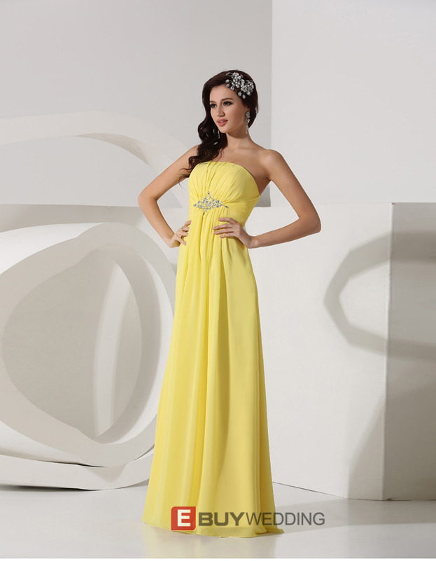 Spring New Style Strapless Long Chiffon Evening/ Prom Dresses - US$ 116 ...